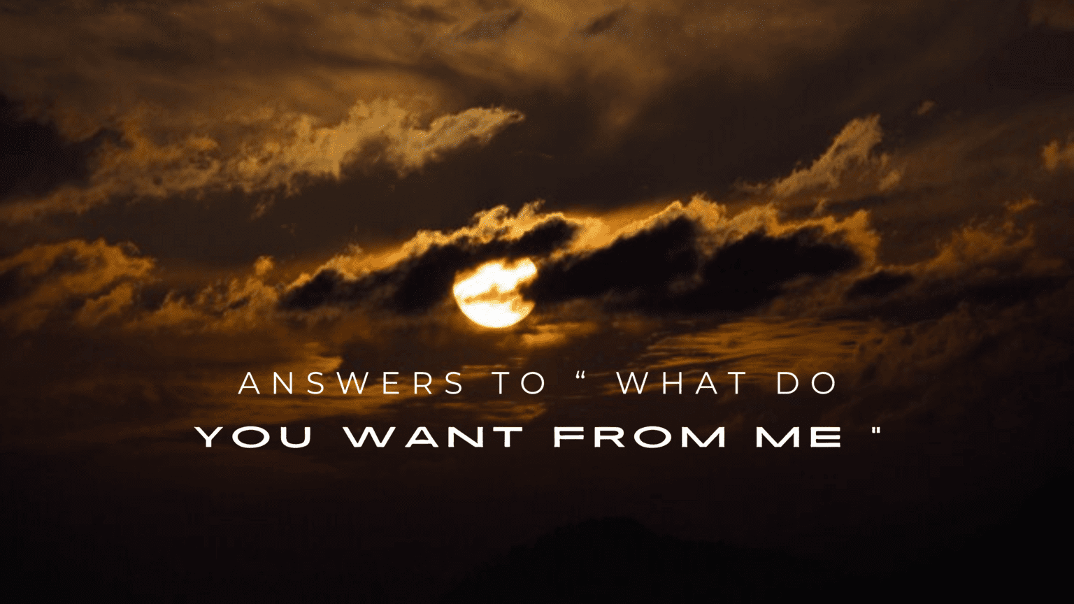 "What Do You Want From Me"? – Get 200+ Best Answers Here