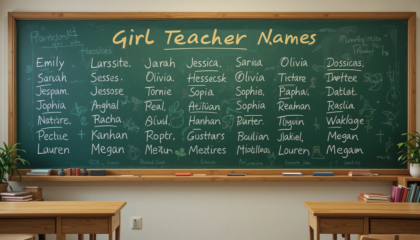 Teacher Names Girl: Popular, Professional, and Creative Naming Ideas ...