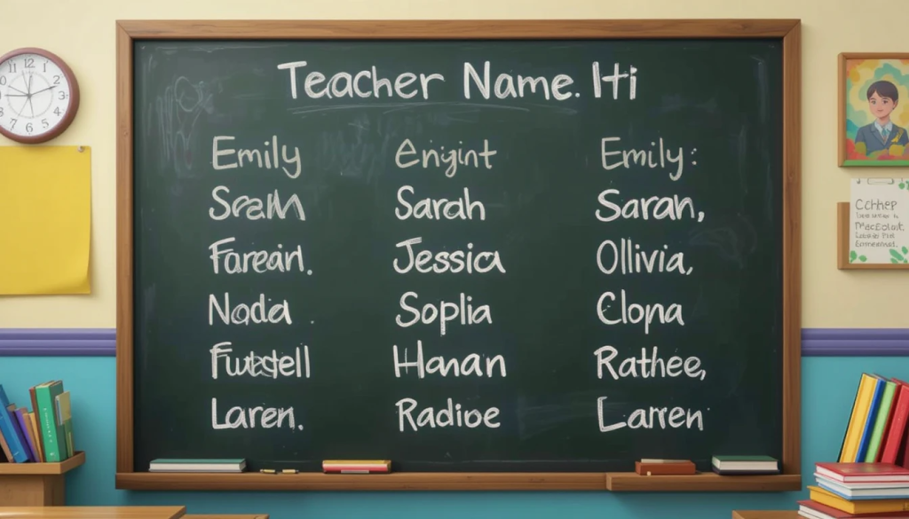 Teacher Names Girl: Popular, Professional, and Creative Naming Ideas ...