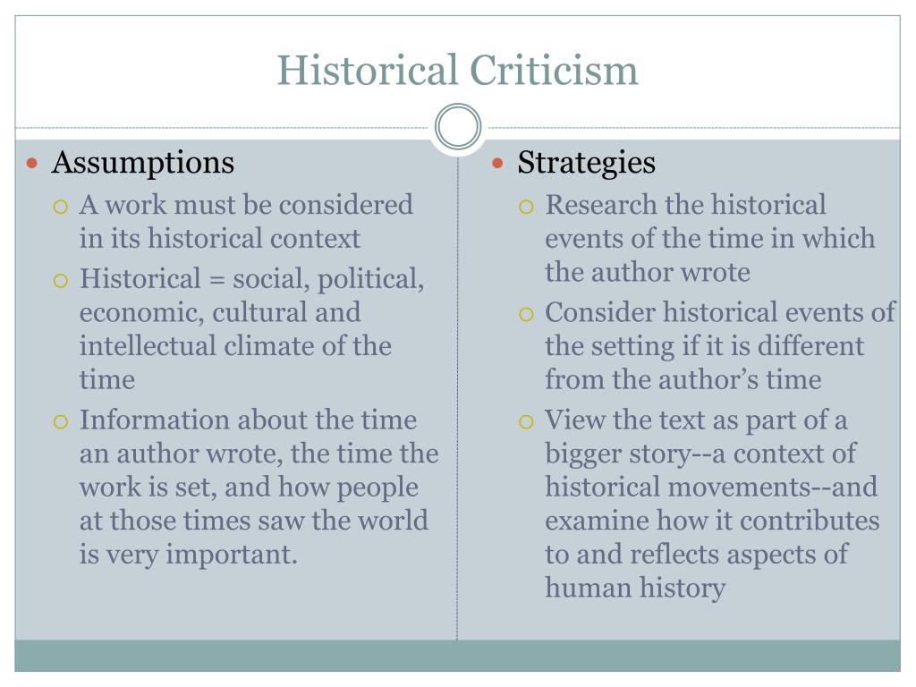 Importance of Historical Criticism: Unlocking the Past to Understand ...