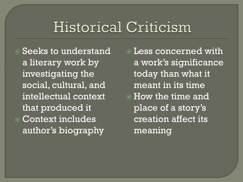 Importance of Historical Criticism: Unlocking the Past to Understand ...